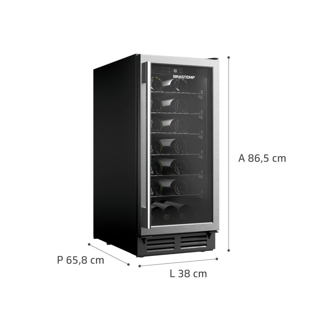Adega Brastemp 28 Garrafas com painel eletrônico - Colaborador