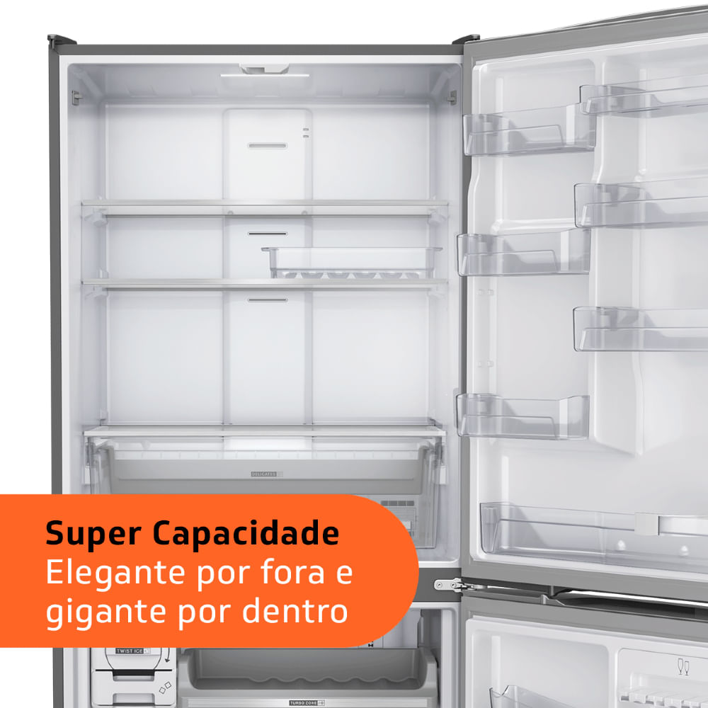 Geladeira Brastemp Frost Free Inverse 588 litros cor Inox com Smart Bar ...