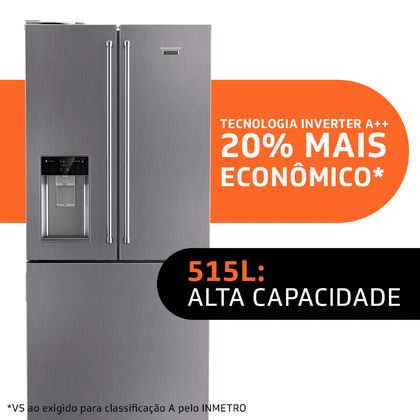 Geladeira Brastemp Gourmand Frost Free French Door Água e Gelo na Porta ...
