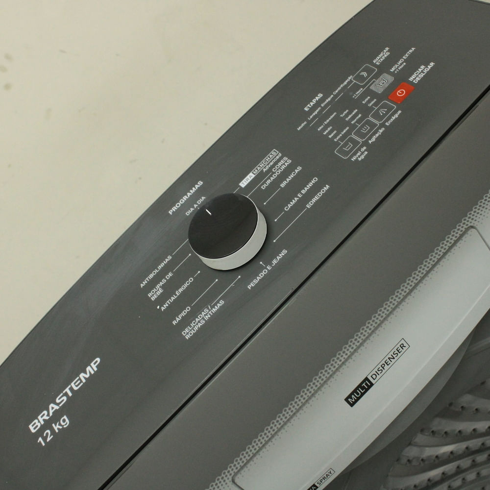 Máquina de Lavar Brastemp 12Kg branca com Ciclo Tira Manchas Advanced e ...